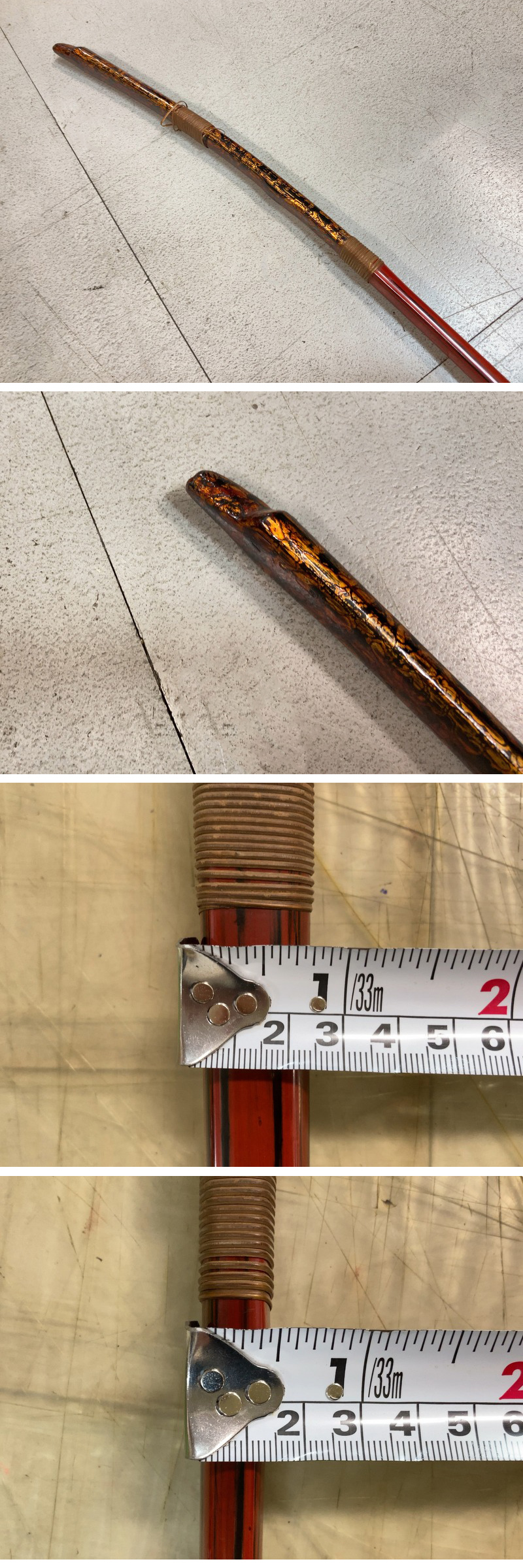 代購代標第一品牌－樂淘letao－n224 竹弓 全長 約220.2㎝ 並寸 重量 約378g 塗弓 弓道具 弓道/和弓【白蓮】11